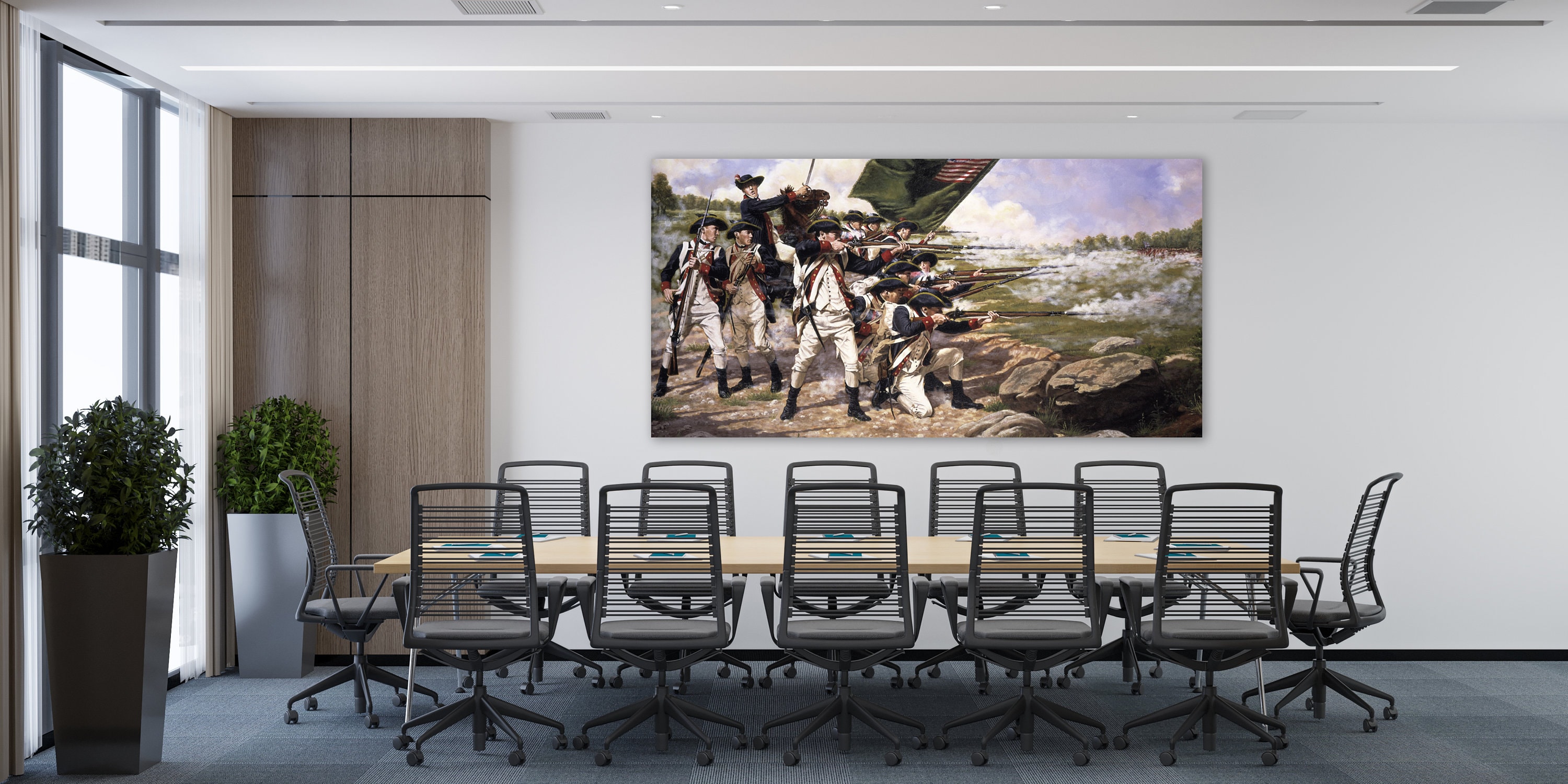 War Wall Decor, Colorful Huge Canvas Art, Battle Wall Art, Original Art ...