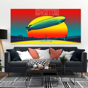 Led Zeppelin Wall Decor, Huge Canvas Art, Iconic Rock Music Canvas Wall ...
