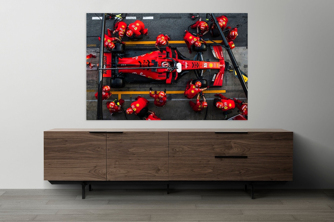 Formula One Pitstop Canvas, F1 Canvas Wall Art, Large Canvas Print ...