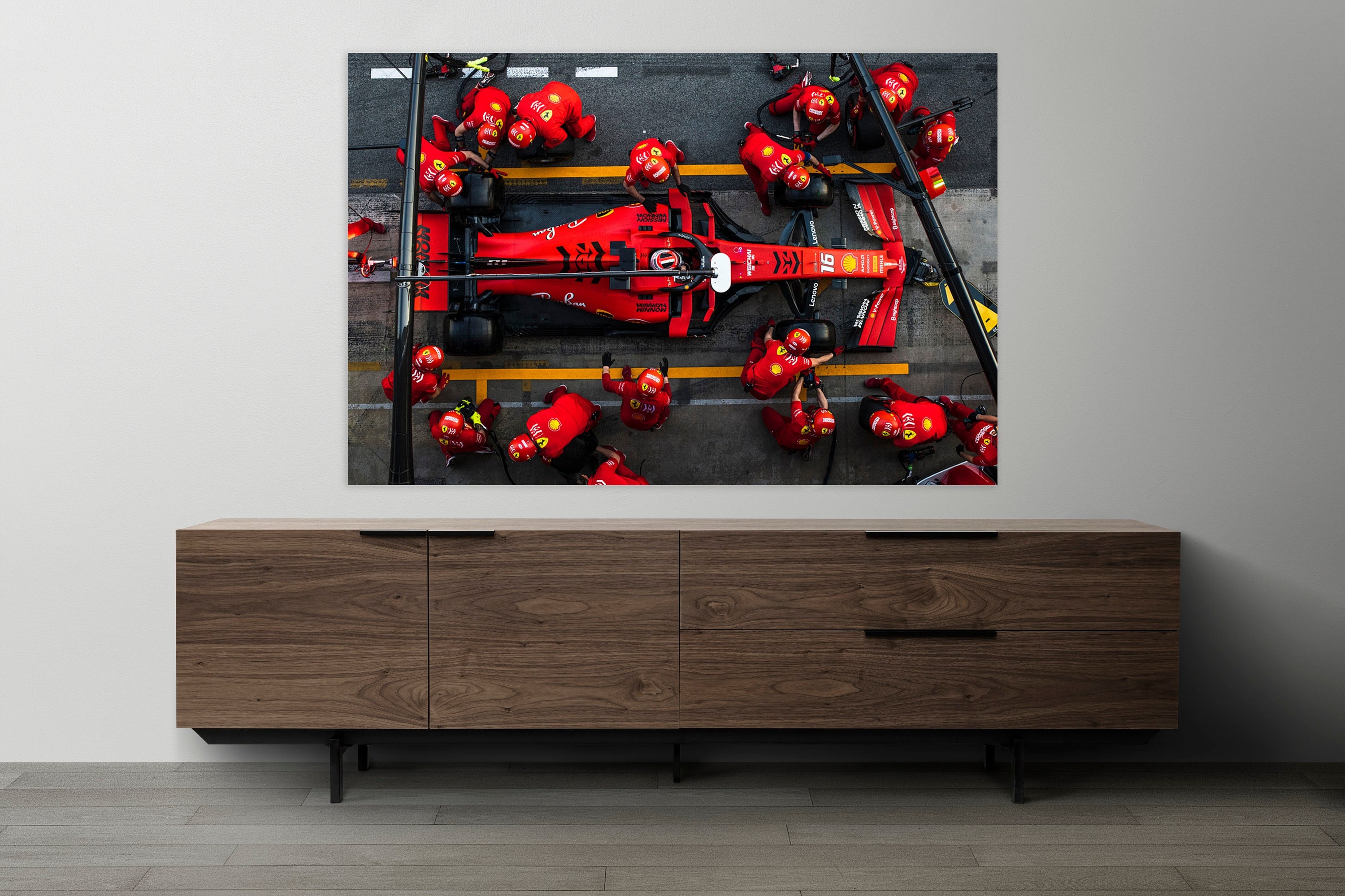 Formula One Pitstop Canvas, F1 Canvas Wall Art, Large Canvas Print ...