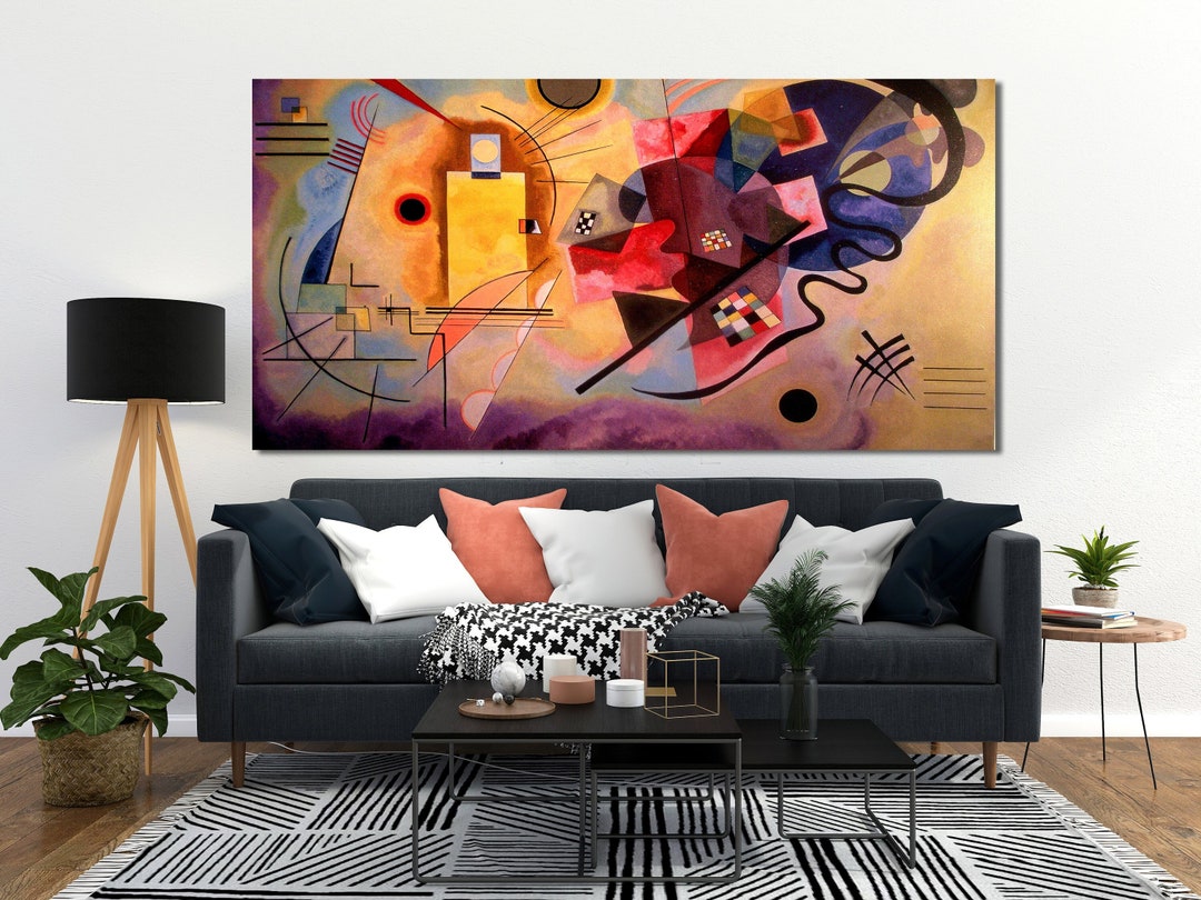 Wassily Kandinsky Wall Decor, Colorful Huge Canvas Art, Abstract ...