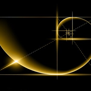 Golden Ratio Wall Art, Huge Canvas Art, Scientific Canvas, Minimalist ...
