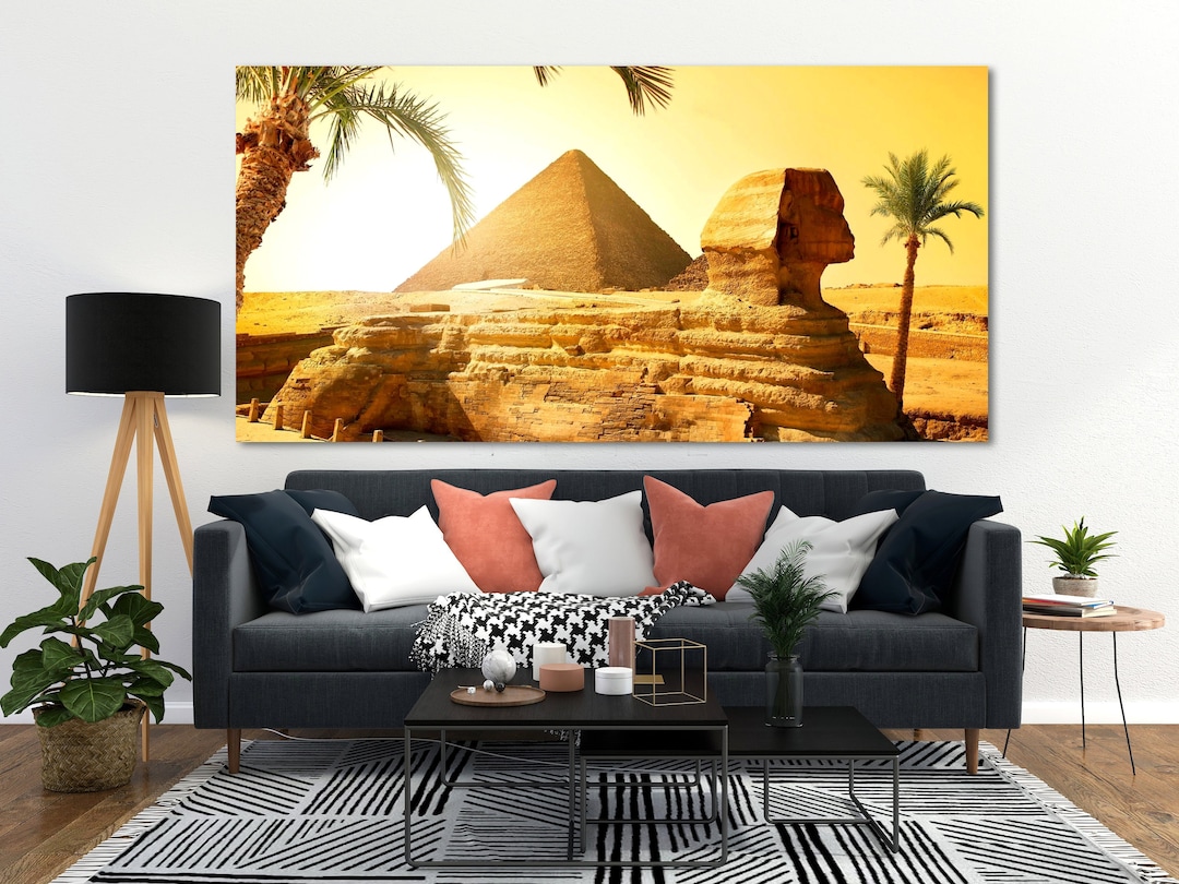 Egypt Wall Art, Desert Canvas, Huge Canvas Art, Giza Wall Decor ...