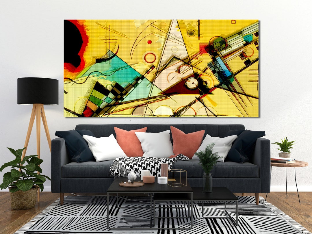 Wassily Kandinsky Wall Decor, Colorful Huge Canvas Art, Abstract ...
