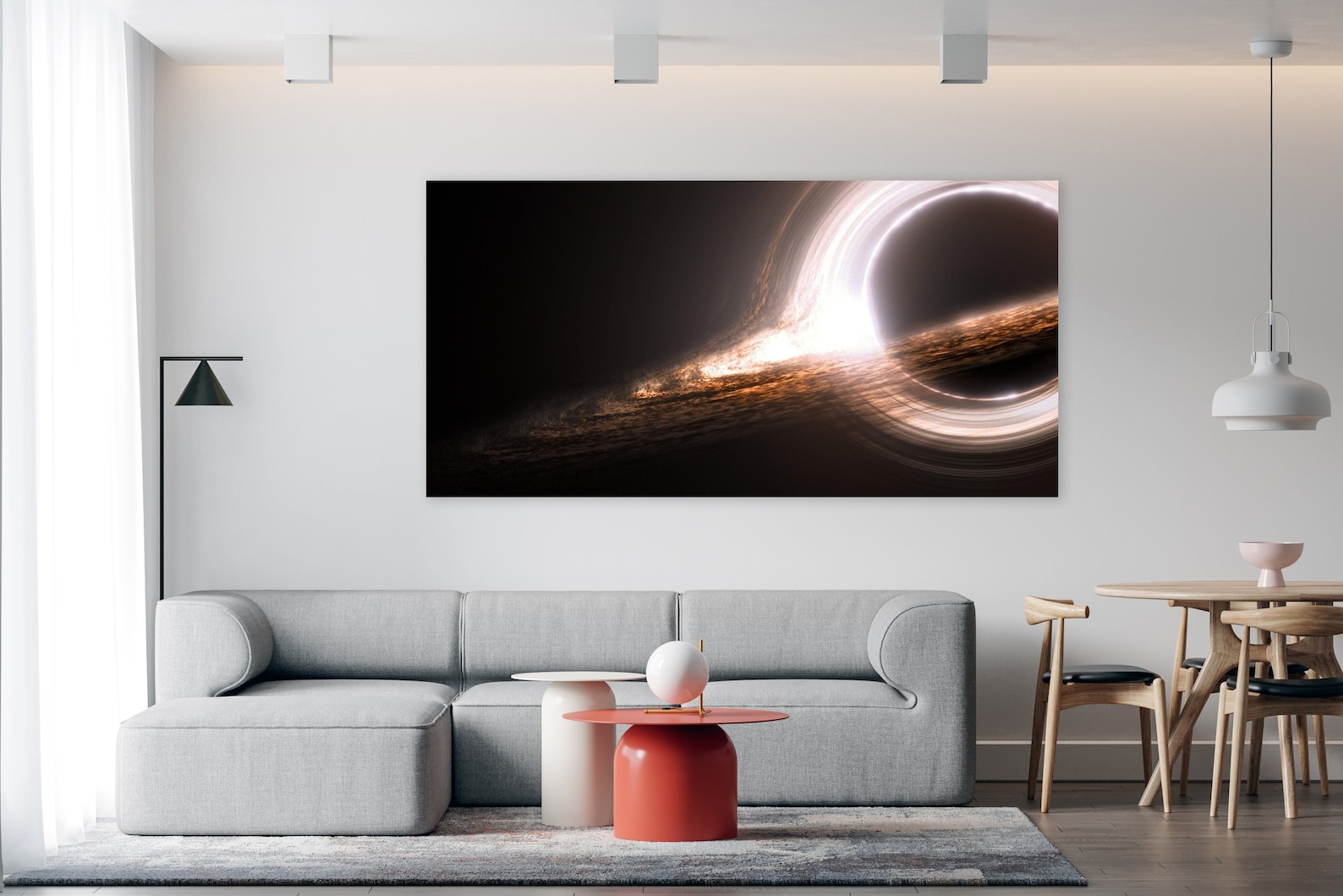 Black Hole Wall Decor, Huge Canvas Art, Space Wall Art, Space Home ...