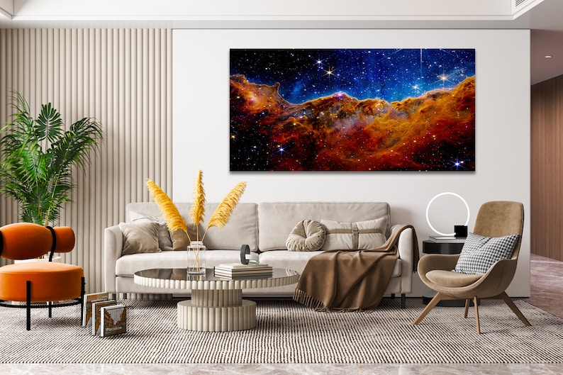Carina Nebula Wall Decor, Huge Canvas, Space Wall Art, Cosmic Cliff ...