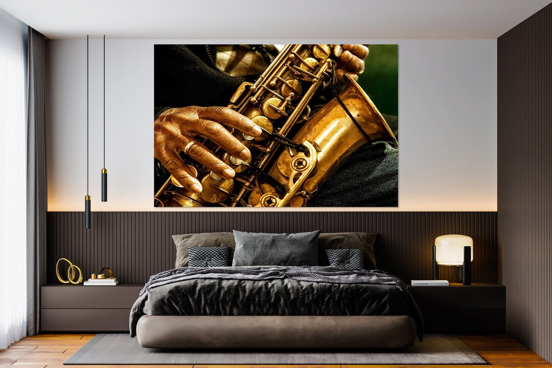 Jazz Wall Decor, Jazz Music Canvas Art, Saxophone Canvas Wall Art ...