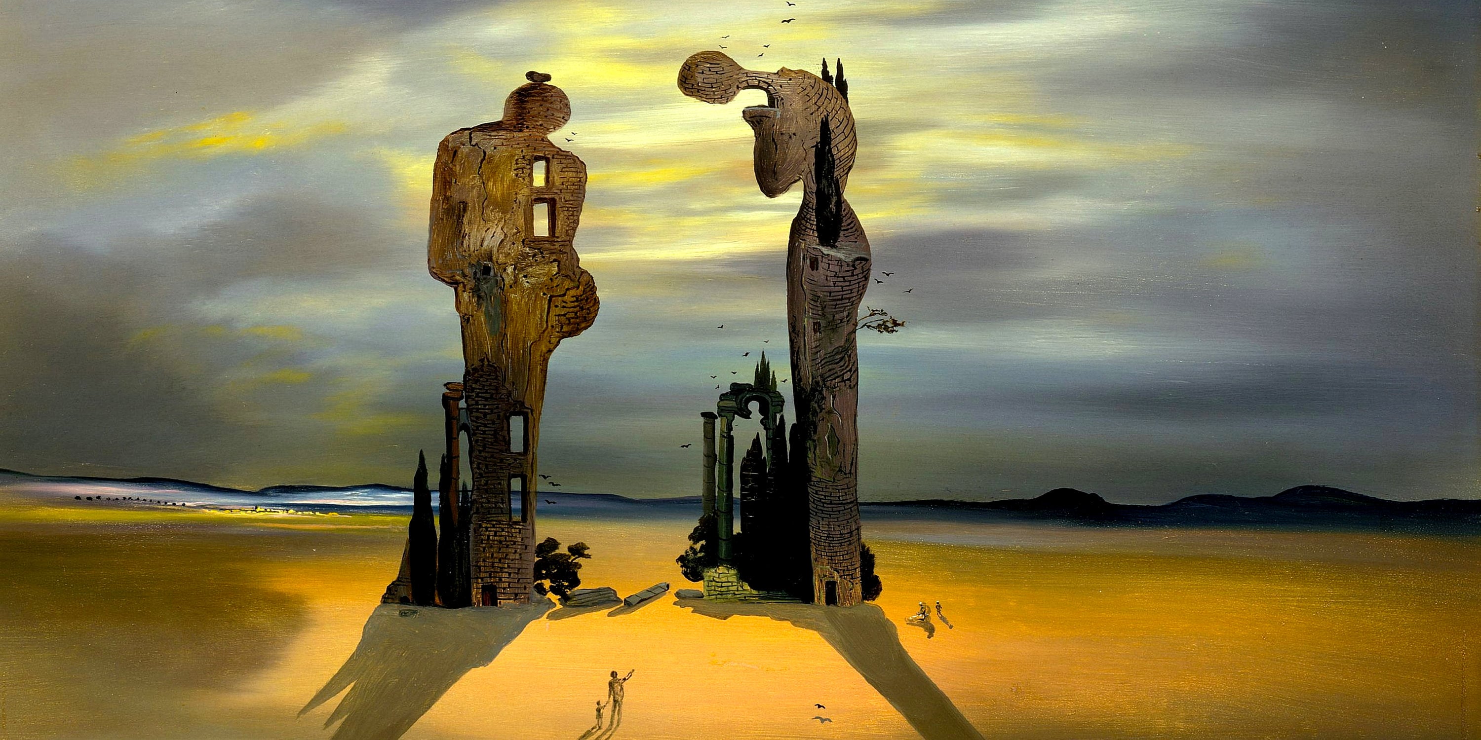 Salvador Dali Painting Wall Decor, Archeological Reminiscence of Millet ...