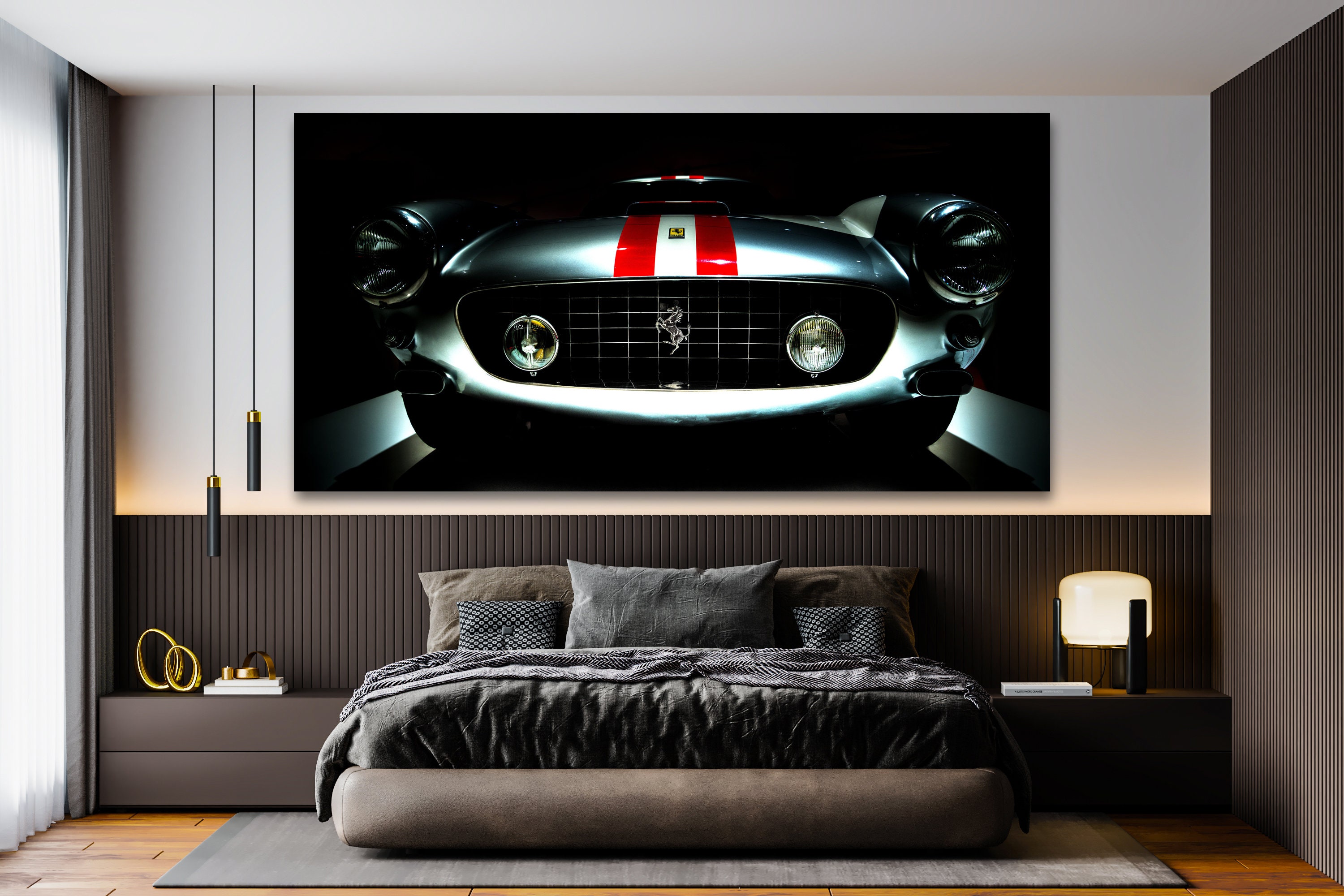 Vintage Car Wall Decor Huge Canvas Art Garage Wall Art - Etsy