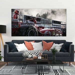 Formula One Wall Decor, Colorful Huge Canvas Art, F1 Wall Art, Formula ...