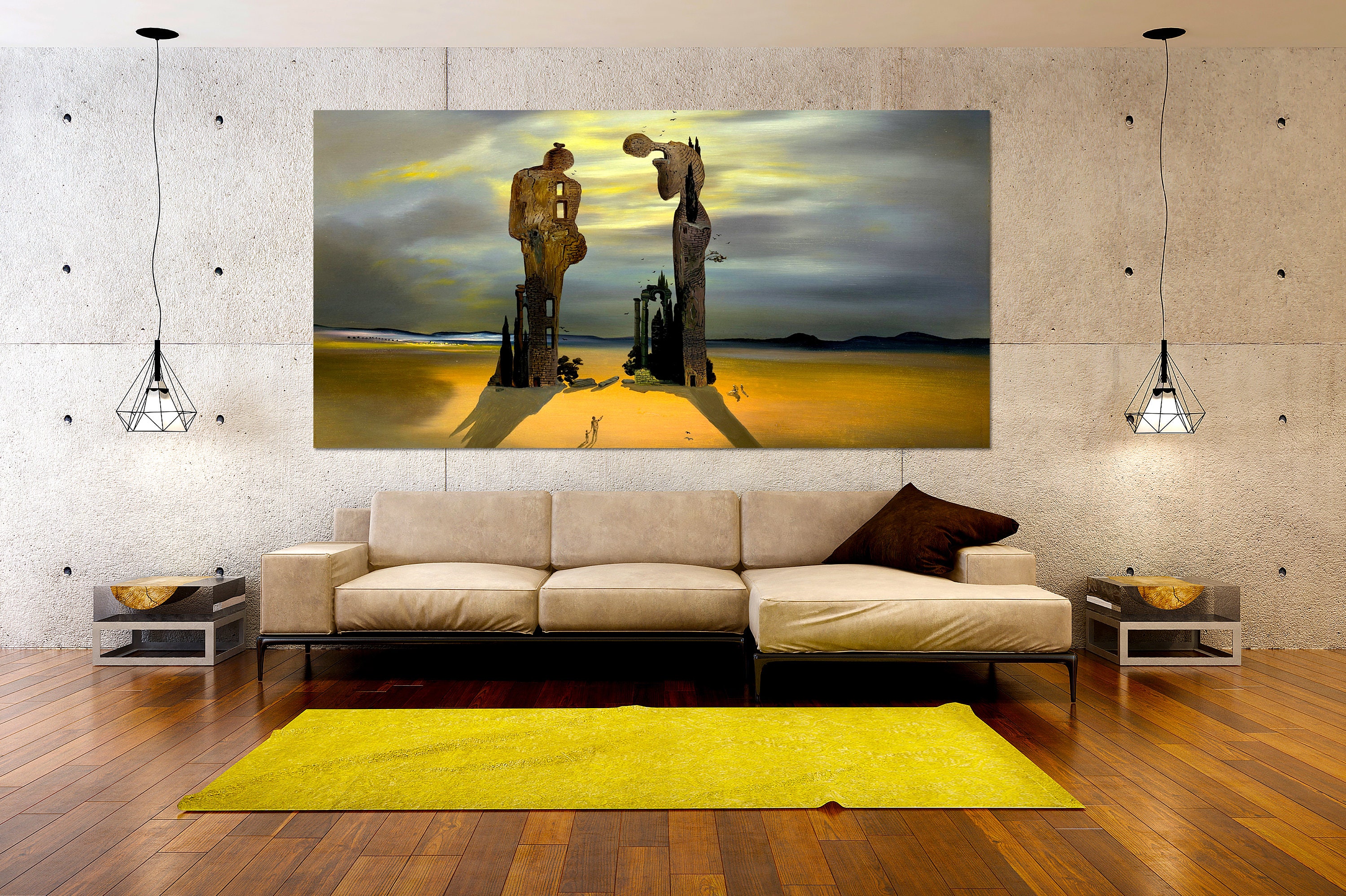Salvador Dali Painting Wall Decor, Archeological Reminiscence of Millet ...