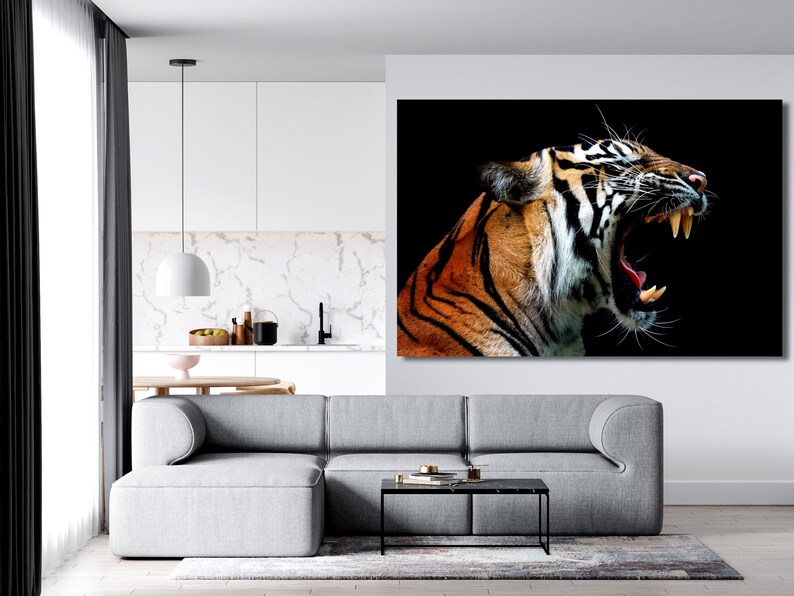 Tiger Canvas, Close up Tiger Canvas Wall Art, Large Canvas Print ...