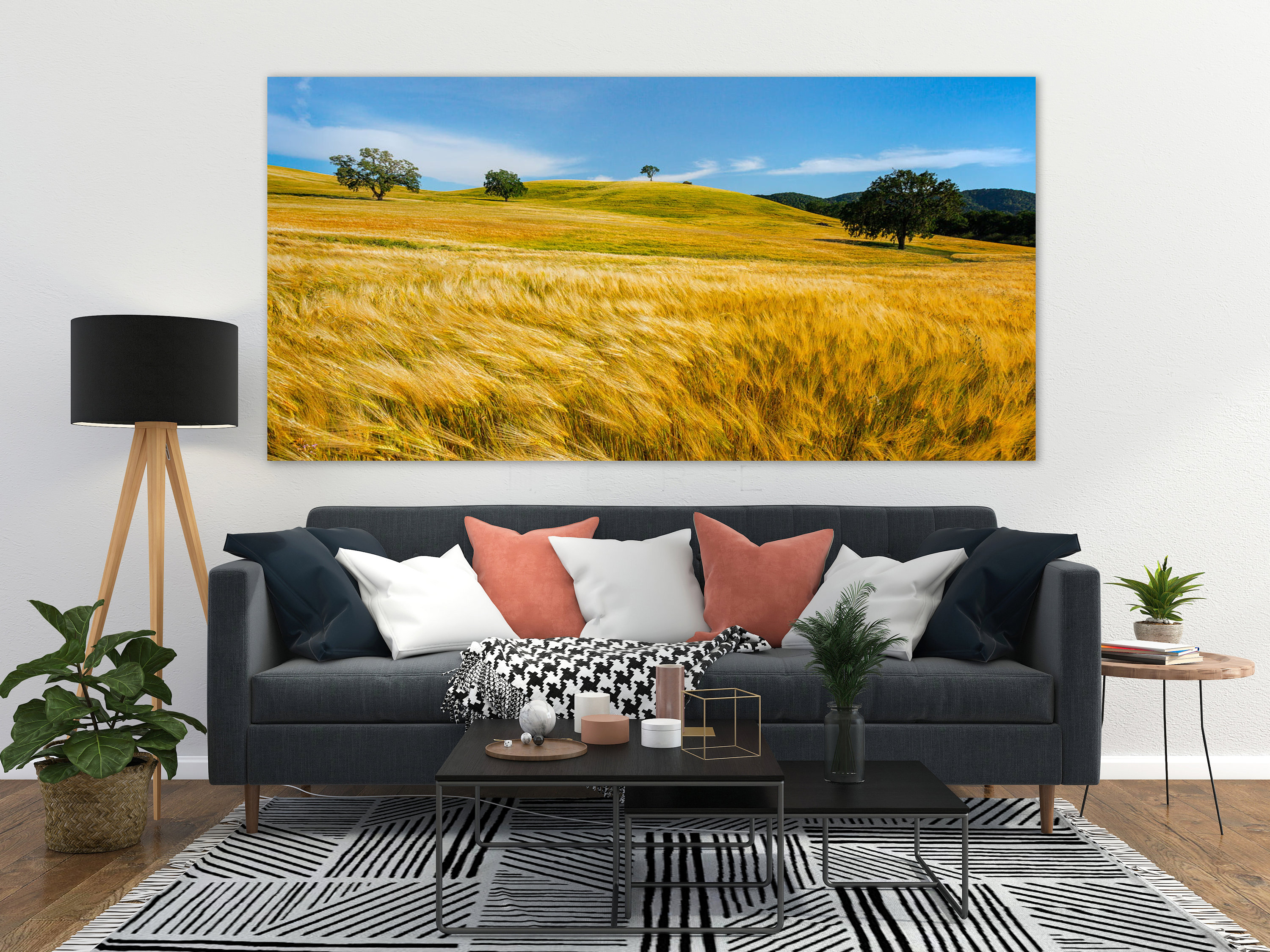 Field of Wheat Canvas, Farming Land Canvas Wall Art, Large Canvas Print ...