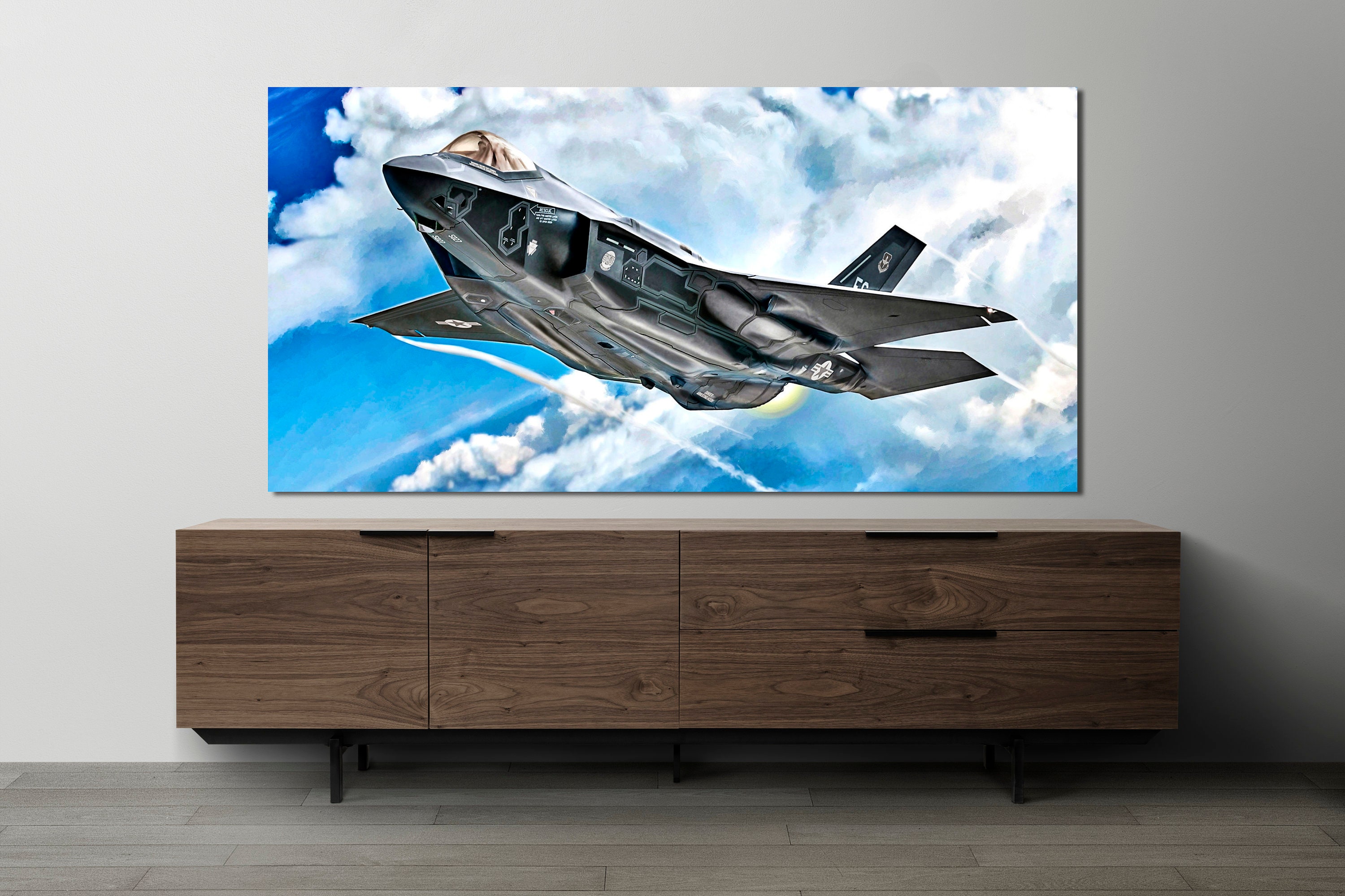 F35 Aircraft Canvas, Aviation Canvas, Airplane Wall Art, Strike Fighter ...