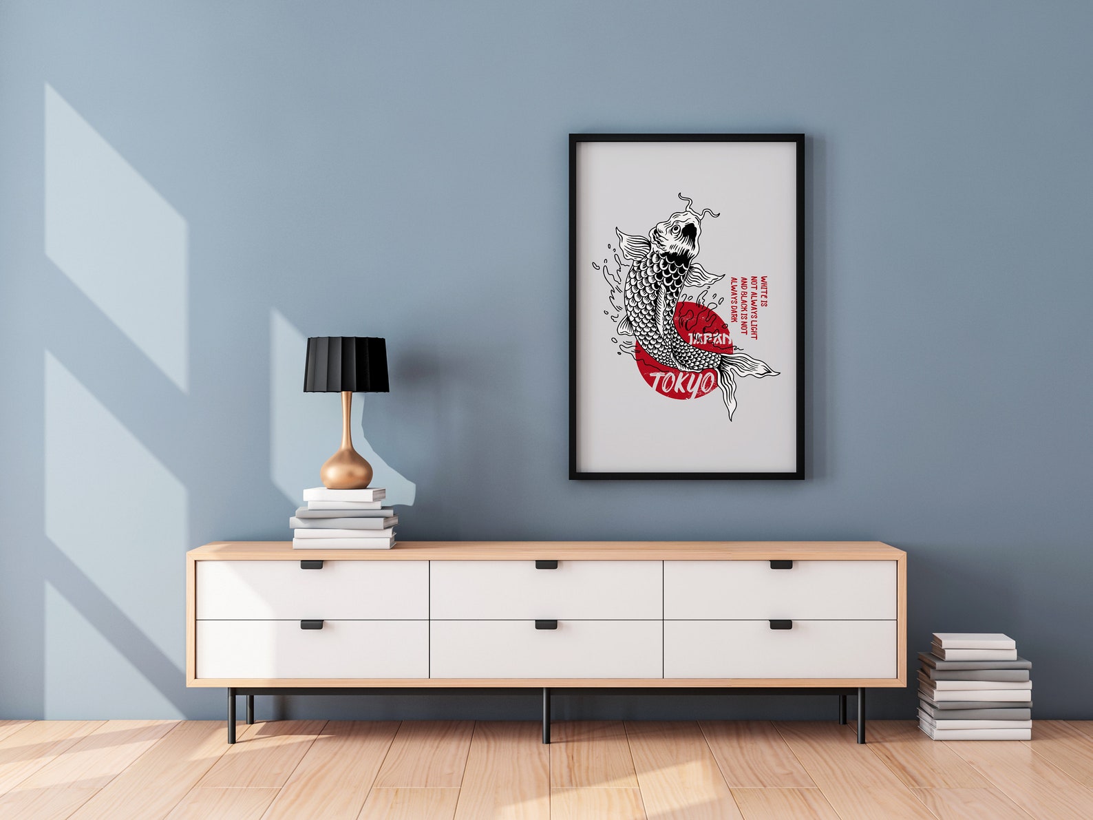 Japanese Koi Fish Digital Print With Inspirational Quote - Etsy