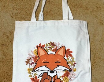 Fox Tote Bag Animal Pattern Weekender Bag for Women Cute - Etsy