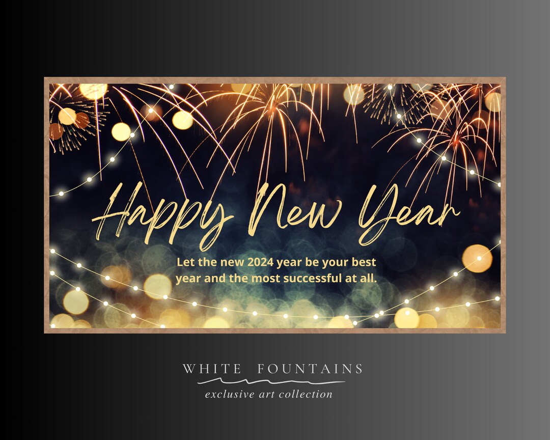 Happy New Year 2024, Samsung Frame Tv Art, 4k Tv - Etsy