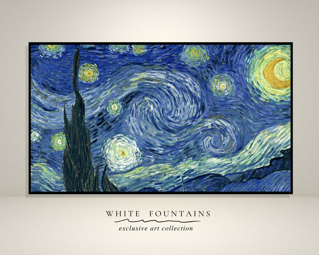 The Starry Night, Vincent Van Gogh , Samsung Frame Tv, 4k Tv, Instant ...