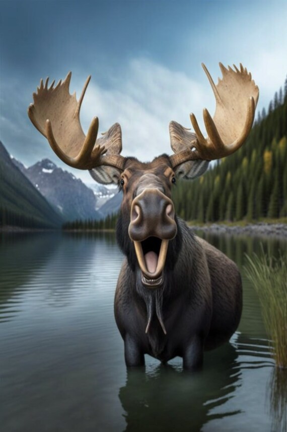 Whimsical Moose Sculptures