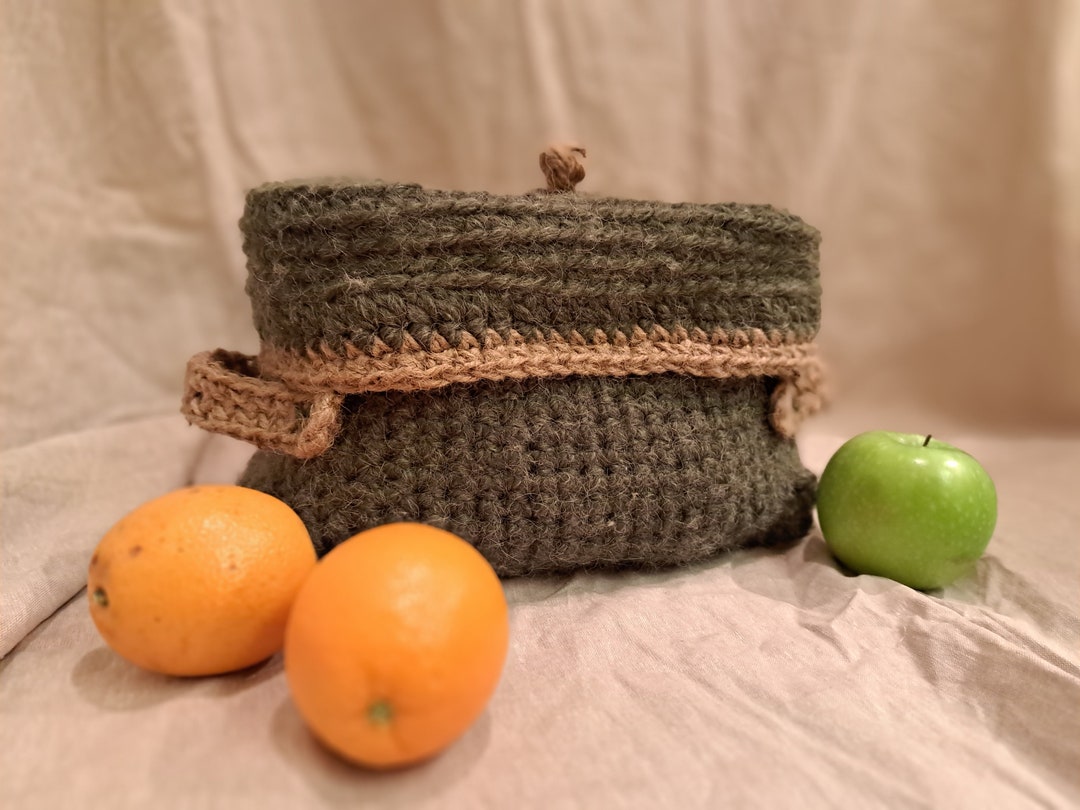 Rustic Storage Basket Crochet Pattern - Etsy