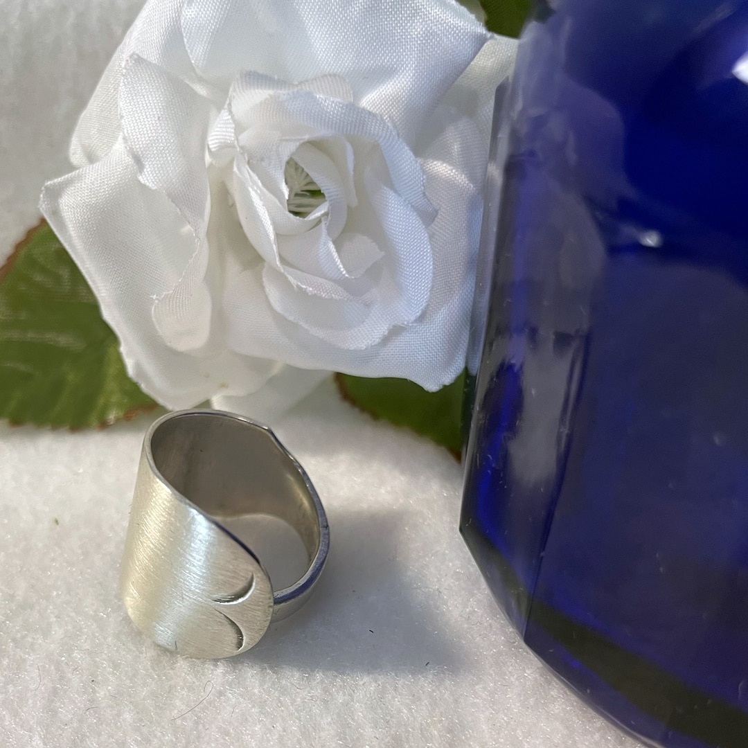 Sterling Silver Saddle Wrap Demitasse Spoon Ring - Etsy