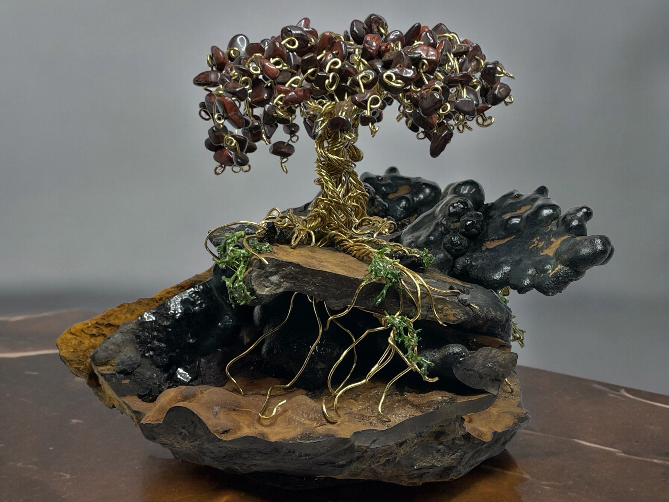Bonsai Tree of Raw Copper on Iron Ore Slag. - Etsy