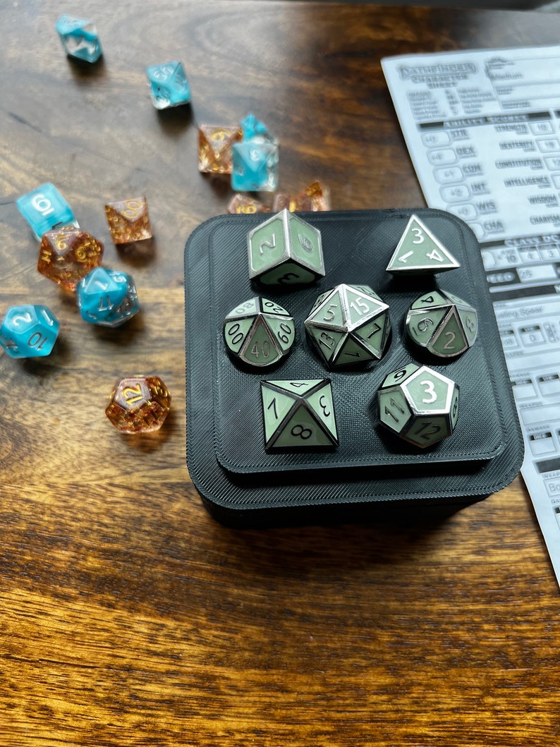 3D Printed Dice Box With Built in Rolling Tray Longsword - Etsy