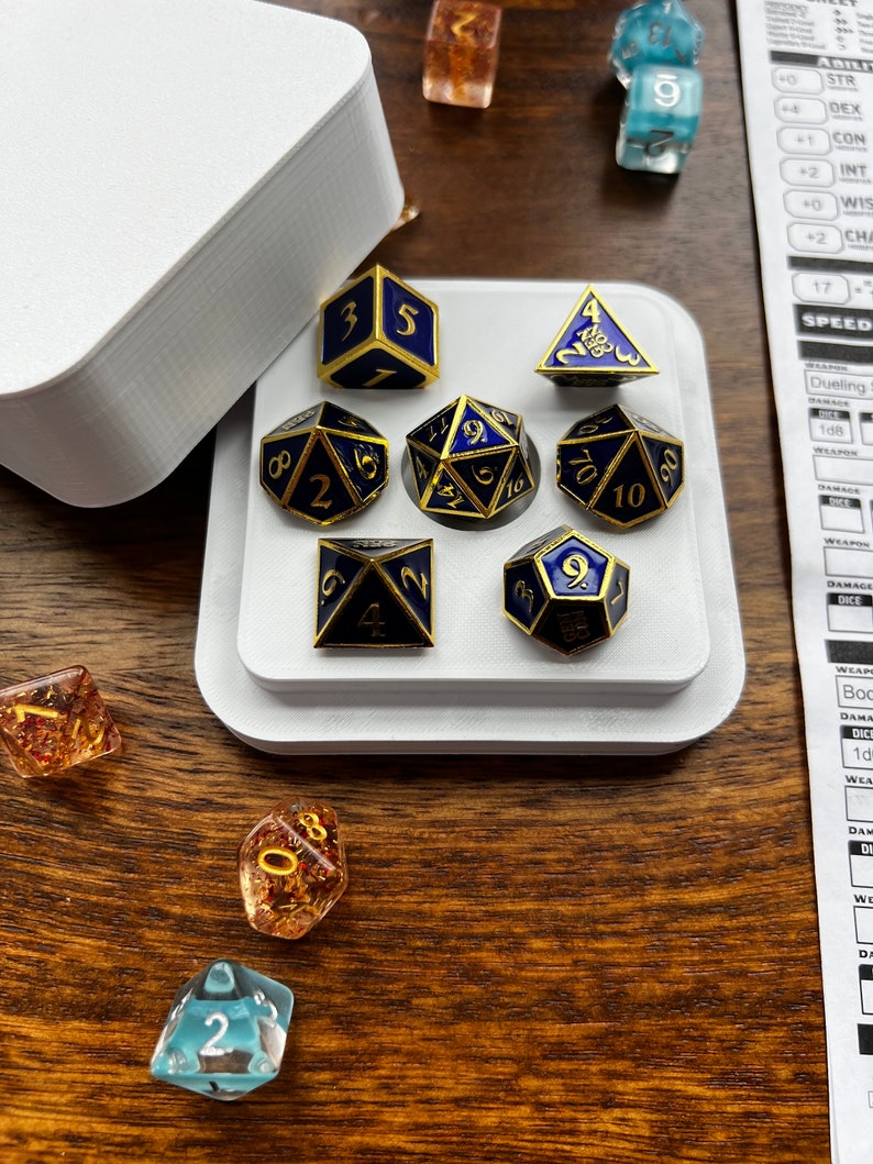 3D Printed Dice Box With Built in Rolling Tray Longsword - Etsy