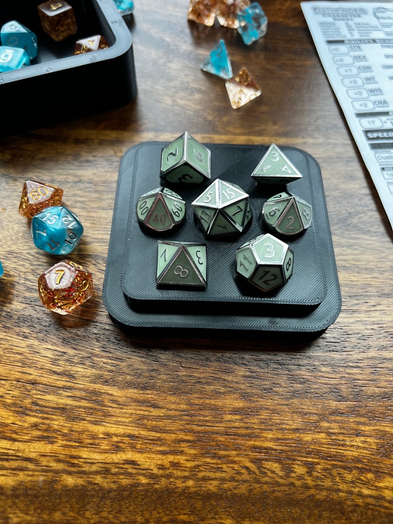 3D Printed Dice Box With Built in Rolling Tray Longsword - Etsy