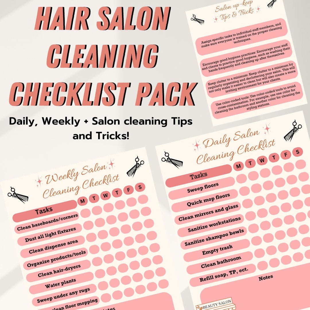 Hair Salon Cleaning Checklist, Daily Weekly + Tips and Tricks for ...