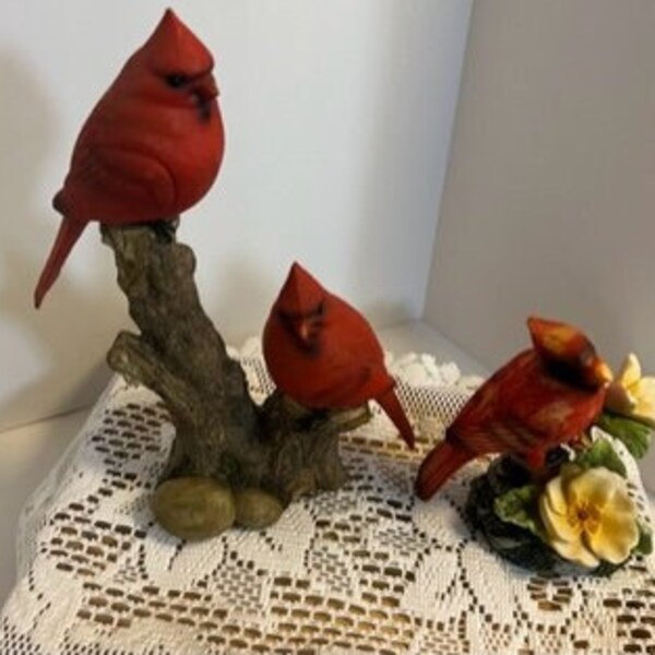 Male and Female Cardinal Figurines - Etsy