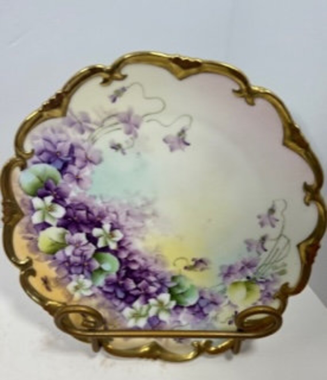 Plate Hand Painted Vienna China Plate Signed Early 20th Century - Etsy