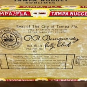 Vintage Tampa Nugget Cigar Box - Etsy