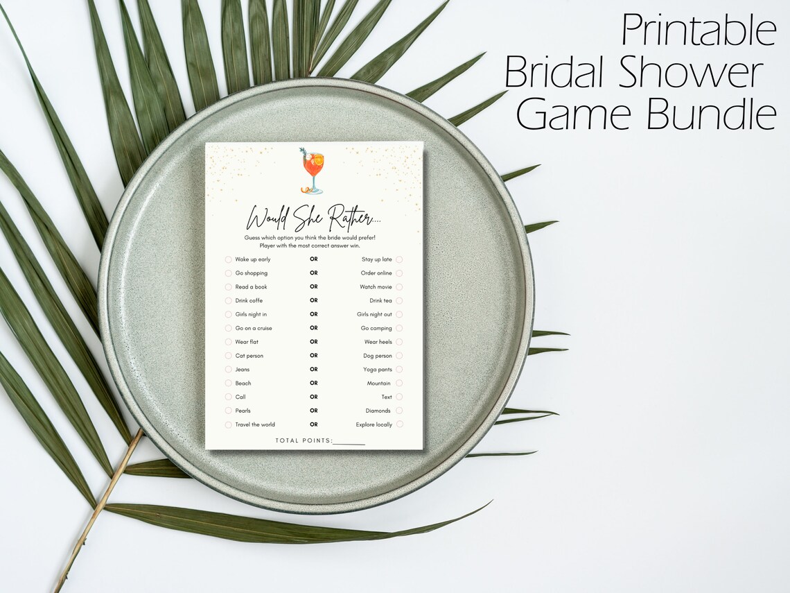 Aperol Spritz Bridal Shower Games 10 Printables Bundle Printablebridal ...