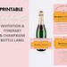 Last Rendez Veuve Bachelorette Invitation and Itinerary and Bottle ...
