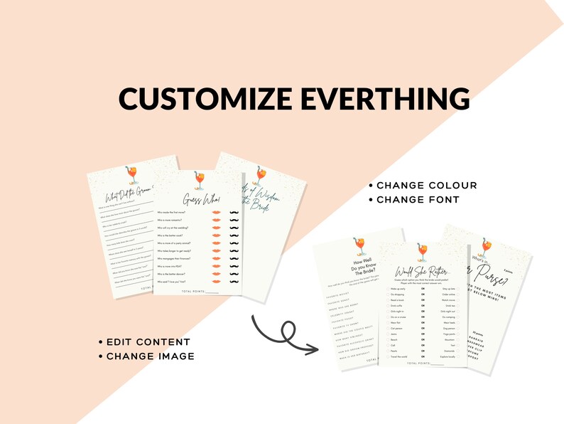 Aperol Spritz Bridal Shower Games 10 Printables Bundle Printablebridal ...