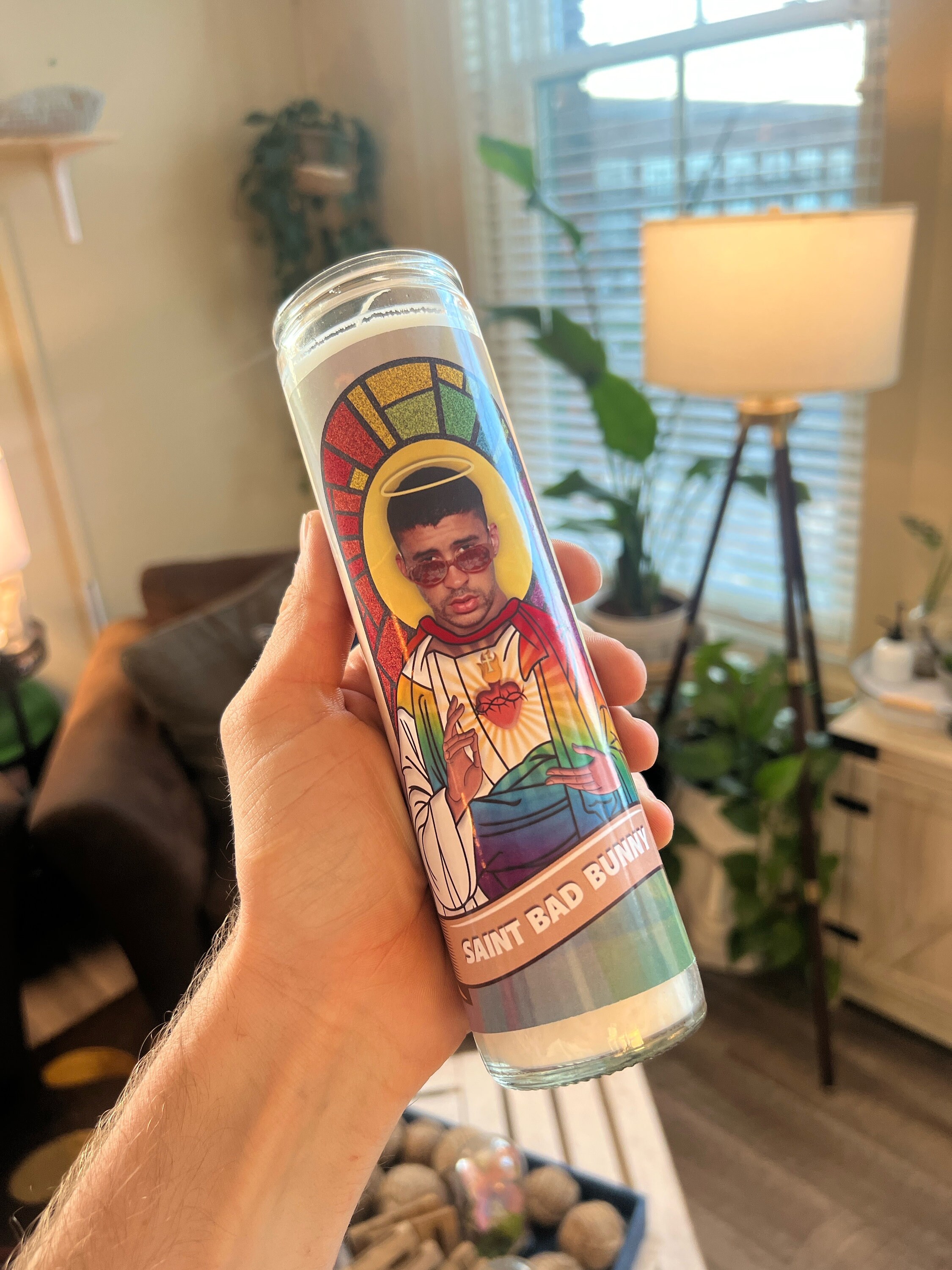 Saint Bad Bunny Prayer Candle - Etsy