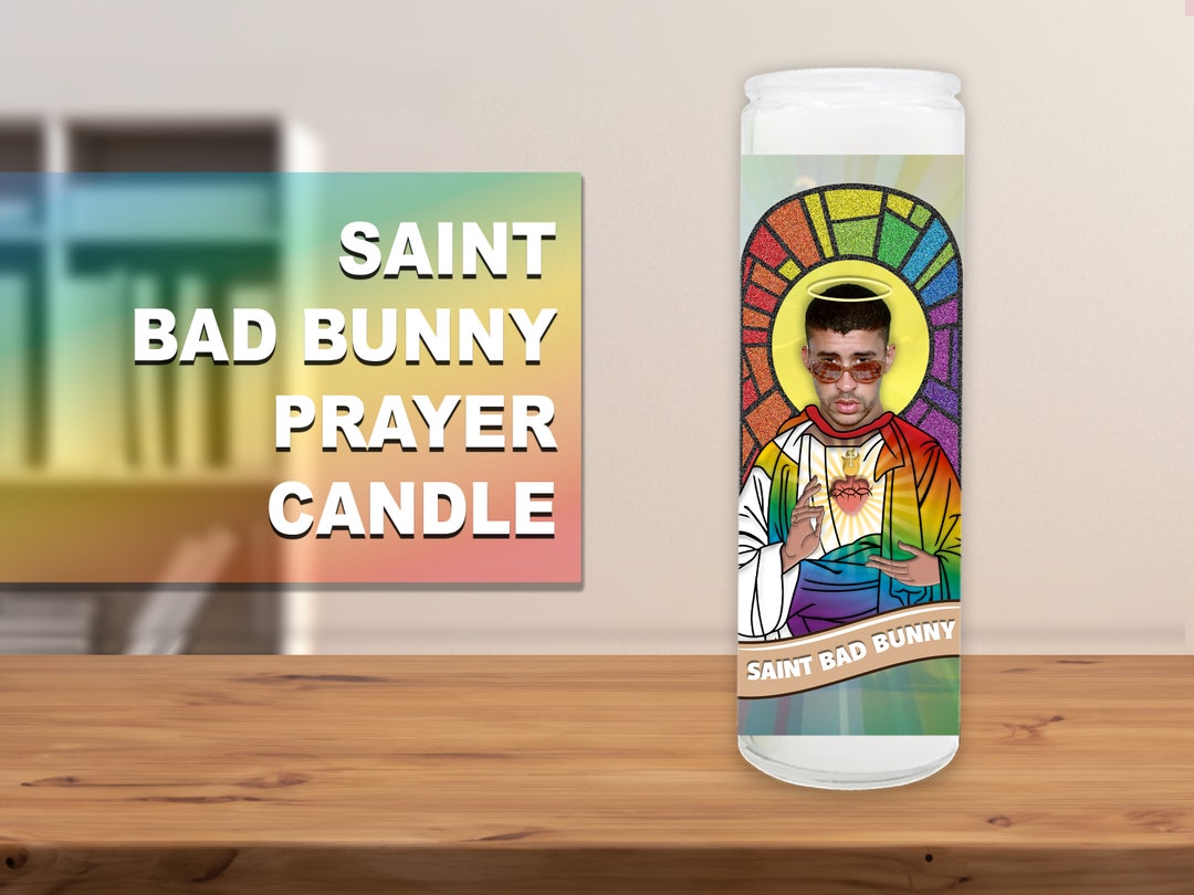 Saint Bad Bunny Prayer Candle - Etsy