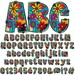 Spring Alphabet PNG, Retro Floral Doodle, PNG Letters, Groovy Doodle ...