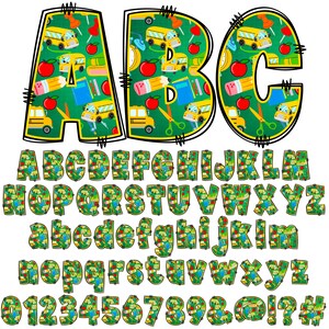Back to School Alphabet PNG, School Letters, PNG Letters, School Alpha ...