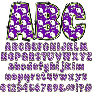 BUNDLE Halloween Alphabet PNG, Halloween Letters, PNG Letters ...
