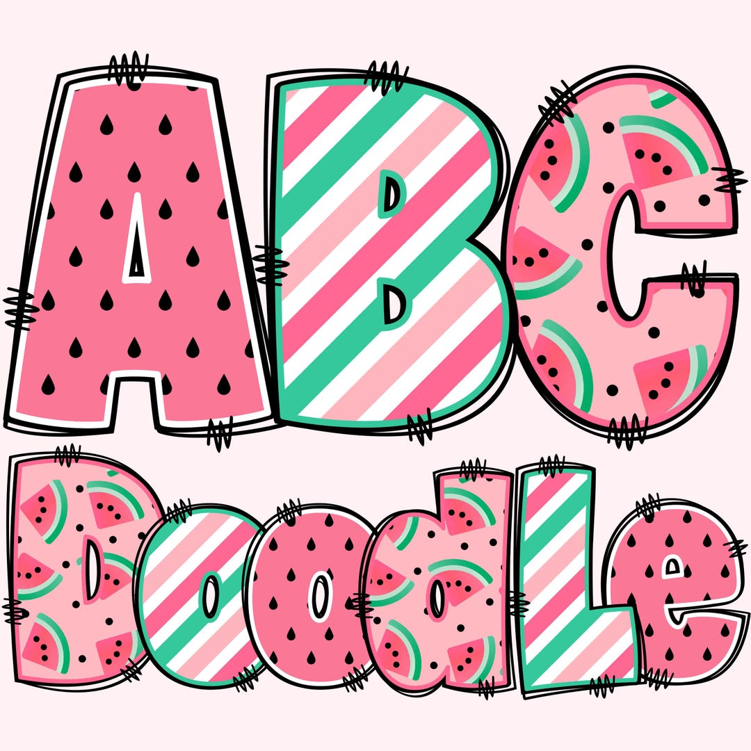 Summer Alphabet Bundle PNG, Summer Letters, PNG Letters, Summer ...
