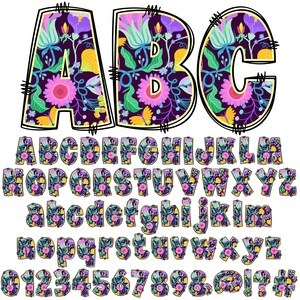 Spring Alphabet Bundle PNG, Spring Letters, PNG Letters, Spring ...