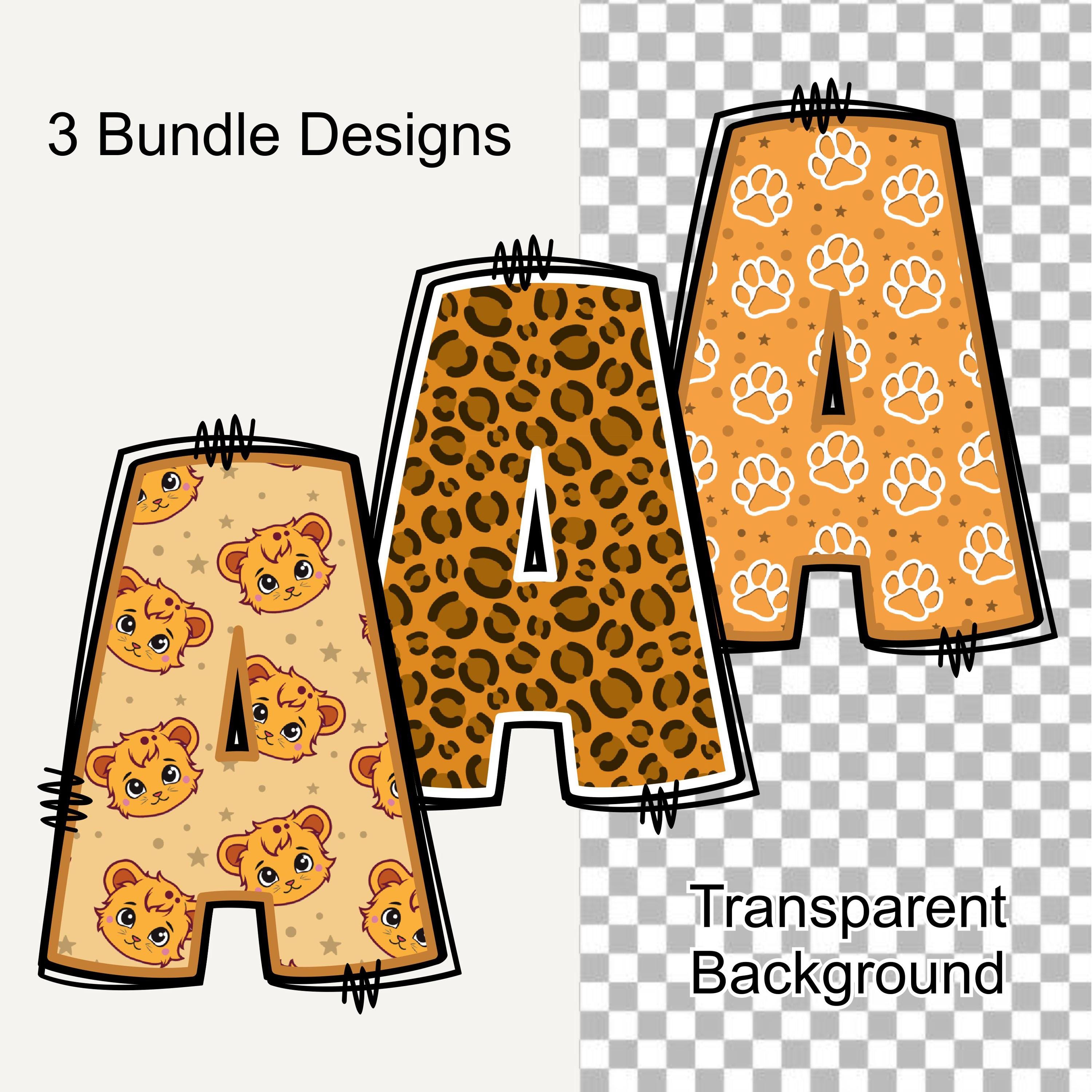 Lion Alphabet Bundle PNG, Tiger PNG Letters, Lion Cub Letters, Baby ...