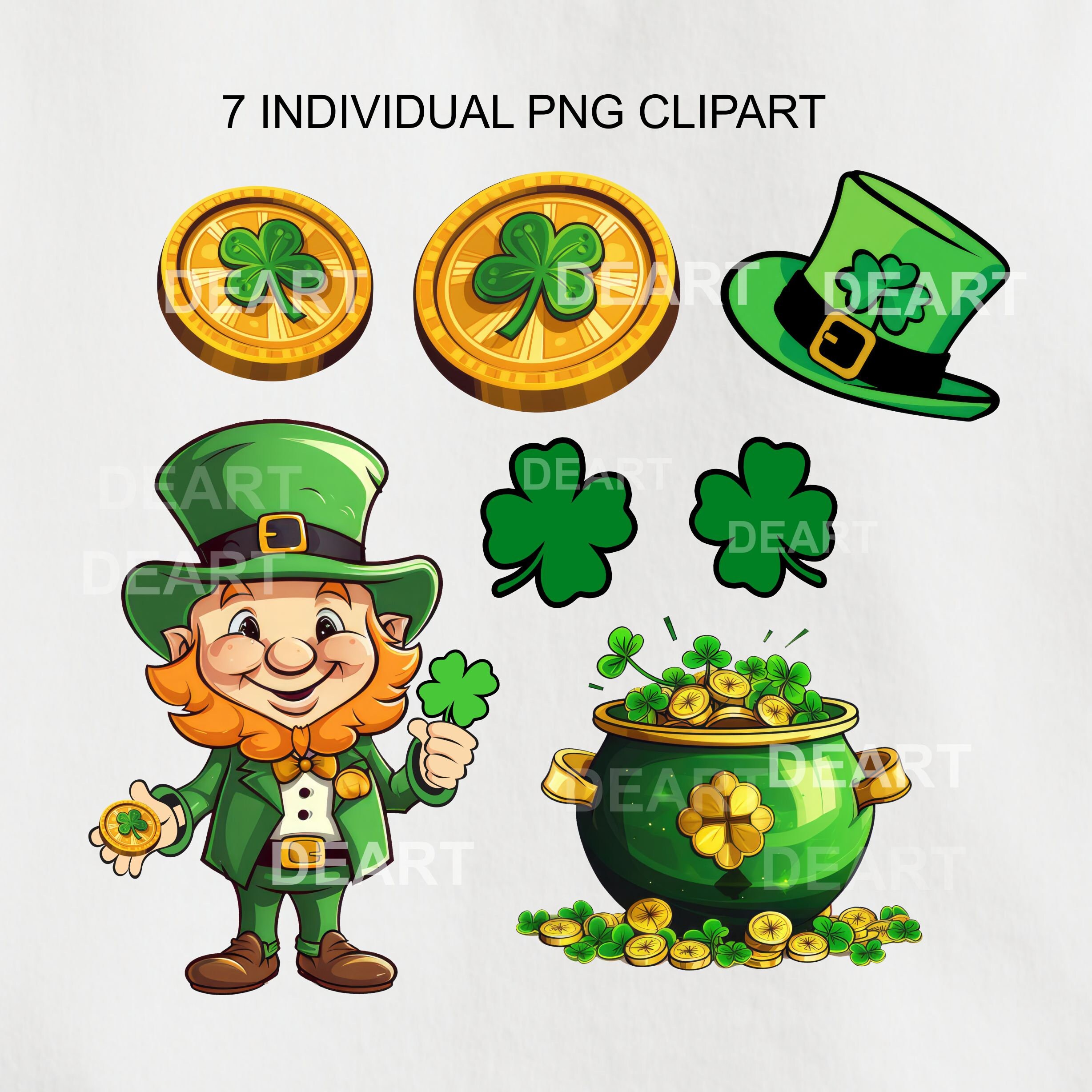 St Patrick's Day Monogram Bundle, Faux Embroidery Alphabet PNG, 3 Sets ...