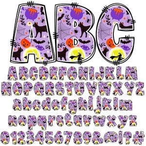 BUNDLE Halloween Alphabet PNG, Halloween Letters, PNG Letters ...