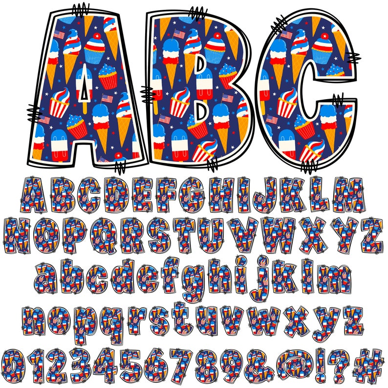 Patriotic Alphabet PNG, July 4th, Independence Day, July 4th Party ...