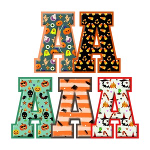 BUNDLE Halloween Alphabet PNG, 5 Sets Halloween Letters, PNG Halloween ...