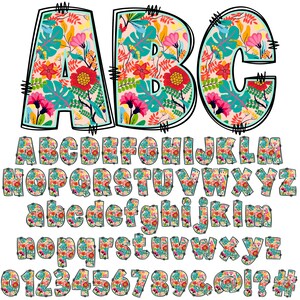 Spring Alphabet Bundle PNG, Spring Letters, PNG Letters, Spring ...