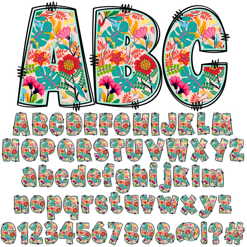 Spring Alphabet Bundle PNG, Spring Letters, PNG Letters, Spring ...